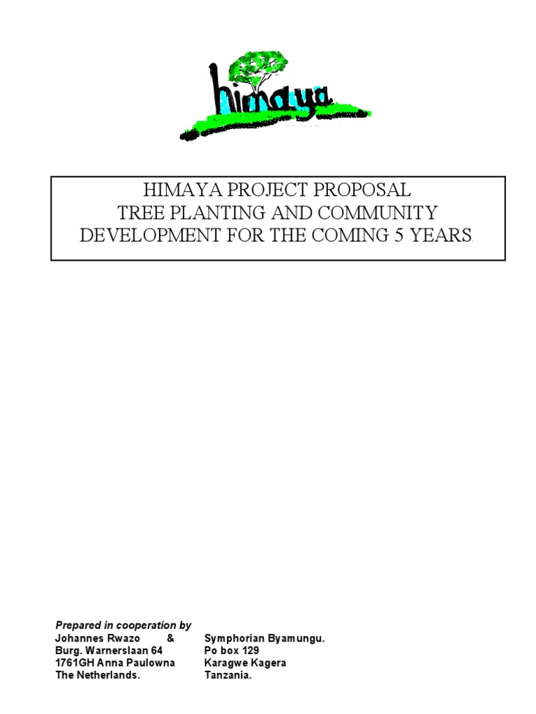 Himaya Project Proposal Tree Planting and Community Development For The ...