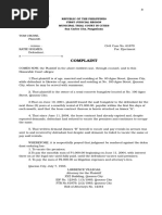 Sample Complaint For Unlawful Detainer | PDF | Civil Law (Common Law) | Lawsuit