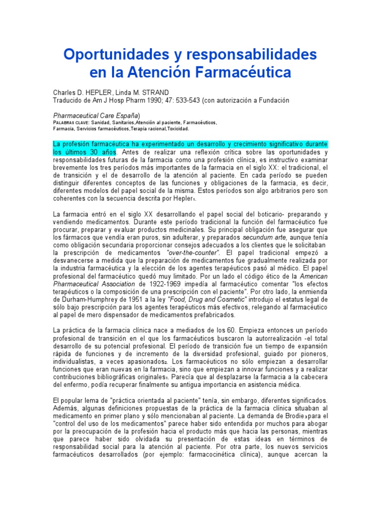 1 Retos y Oportunidades - Hepler y Strand 1990 - LECTURA OBLIGATORIA ...