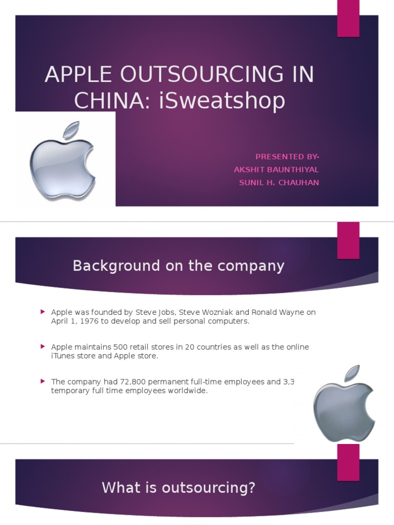 Apple Outsourcing in China | PDF | Apple Inc. | Economies