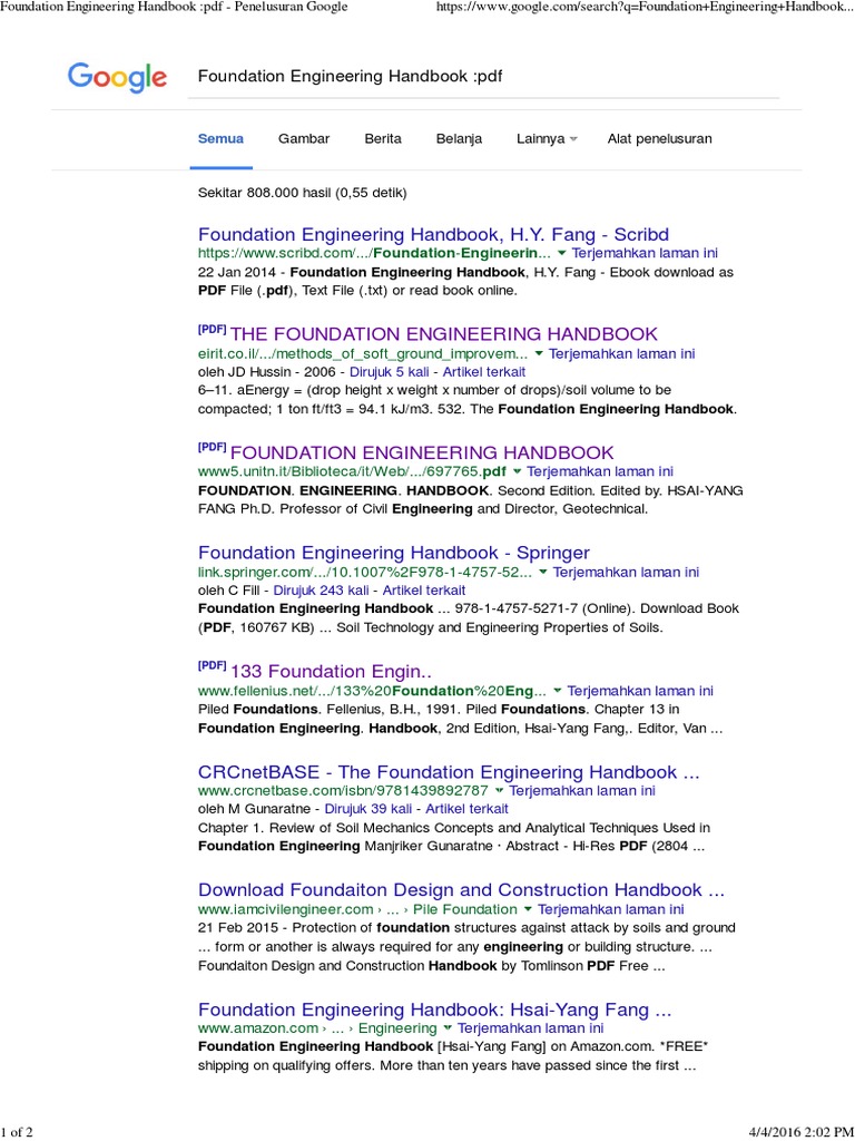 Foundation Engineering Handbook PDF Download | PDF | Foundation ...