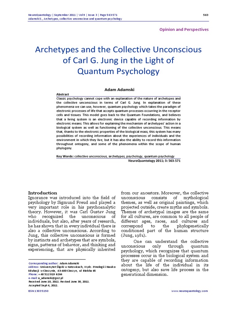 Archetypes and The Collective Conciousness - Carl Jung | PDF | Shadow ...