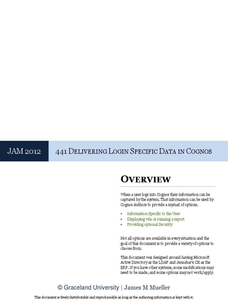 Cognos Session Parameters Download Free Pdf Parameter Computer Programming Namespace