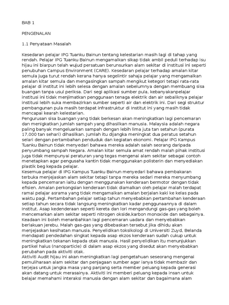 IPG Bainun - Contoh Tugasan | PDF