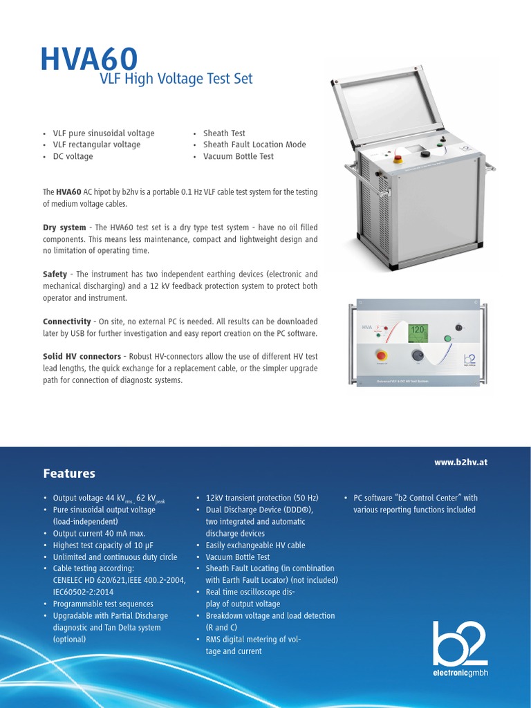 VLF Test Unit HVA60 | PDF | Usb | Capacitor