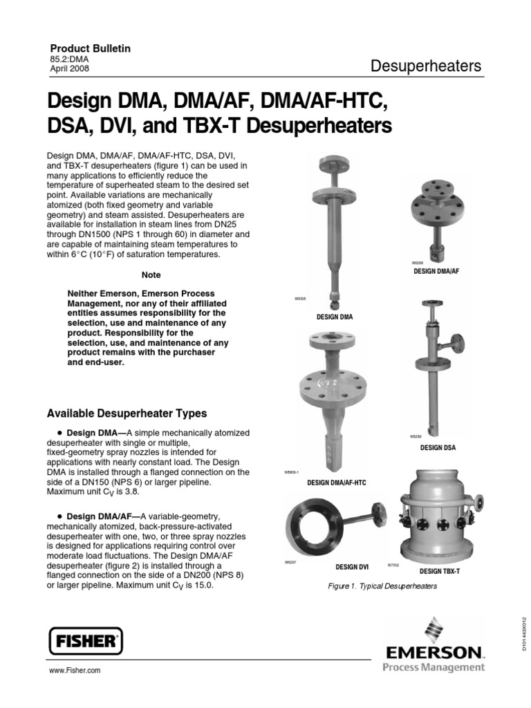 Documents - MX - Fisher Desuperheaters Bulletin April 2008 PDF | PDF ...