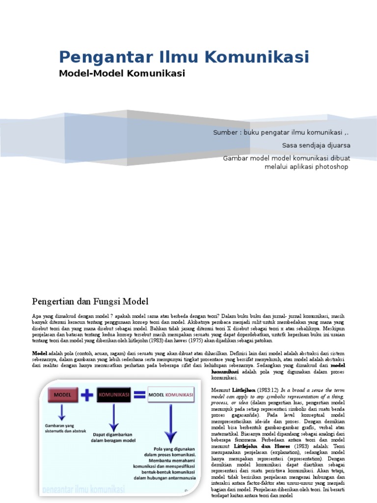 Model Model Komunikasi Dan Contohnya - Seputar Model