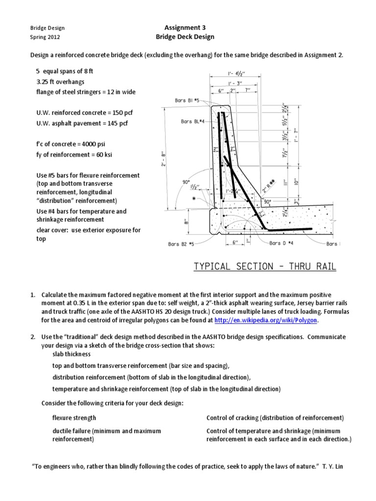 Assign 3 Bridge Deck Design | PDF | Bridge | Reinforced Concrete