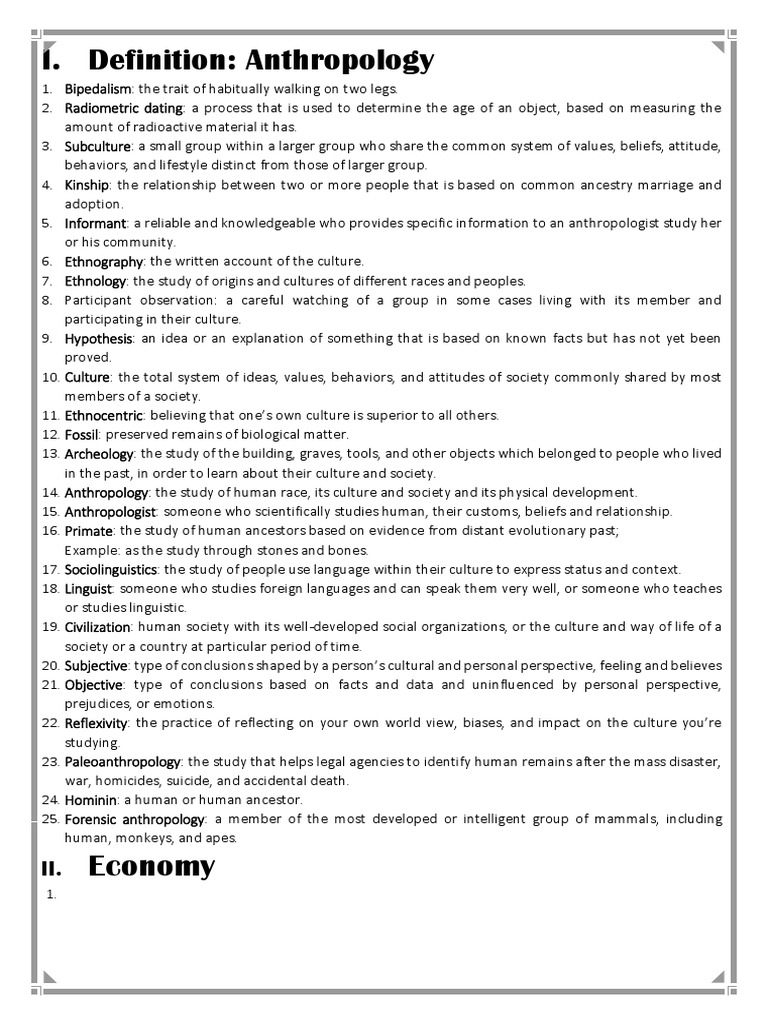 Key Concepts in Anthropology | PDF | Social Science