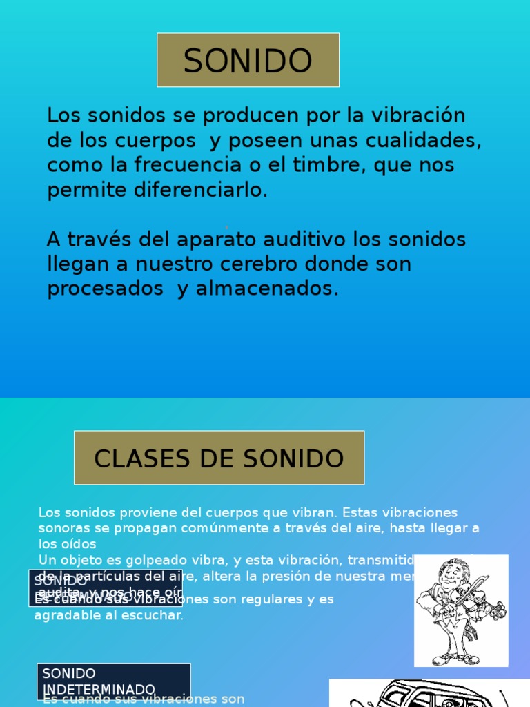 Clases y cualidades del sonido en música | PDF | Sonido | Ritmo