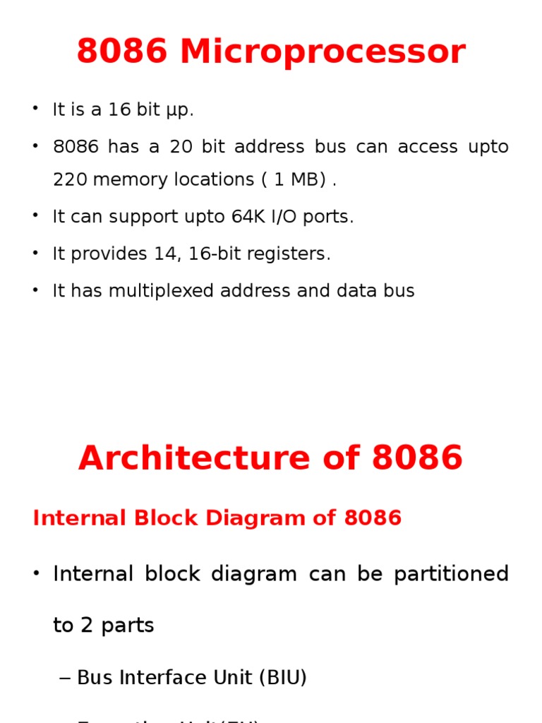 Internal Block Diagram of 8086 | Instruction Set | Computer Data
