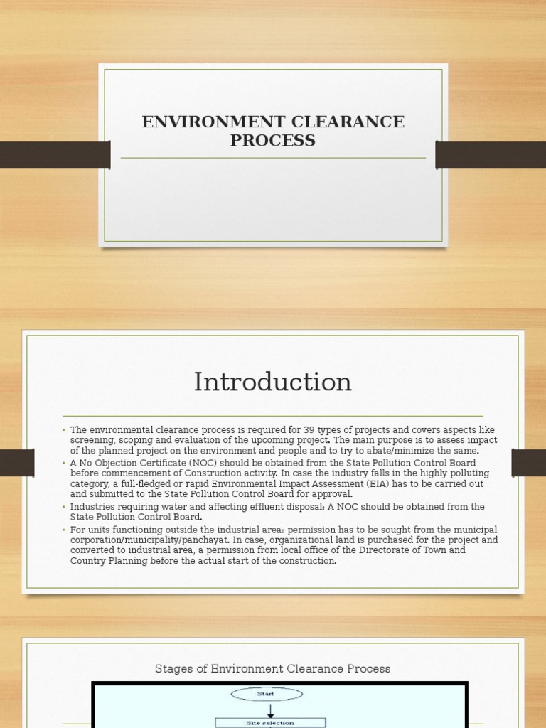 Environment Clearance Process | Environmental Impact Assessment ...