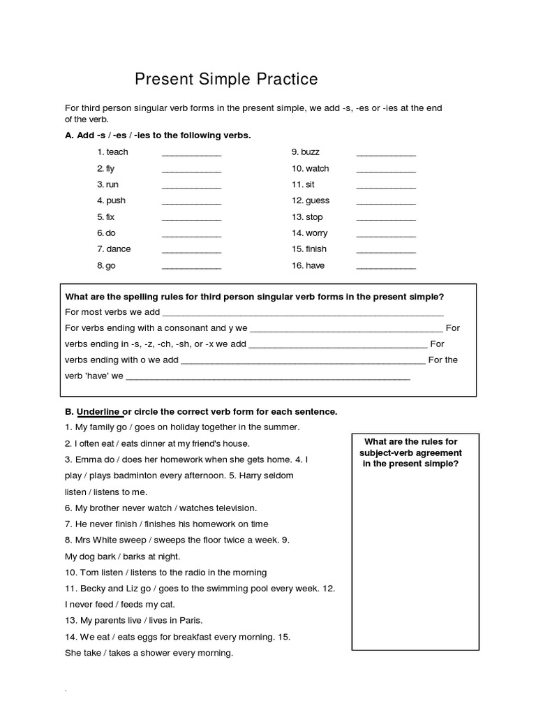 Present Simple Practice | Drink | Grammar