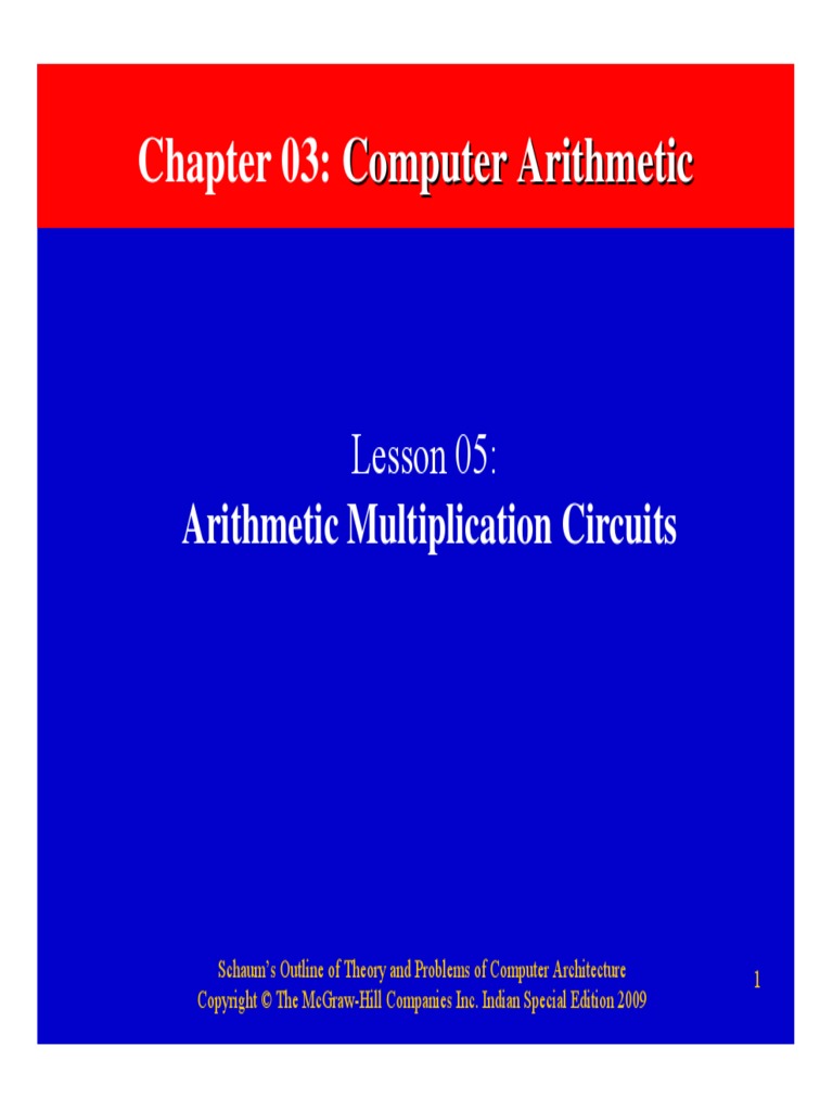 Comp Arch CH 03 L05 Booth Algor | PDF | Multiplication | Algorithms And Data Structures