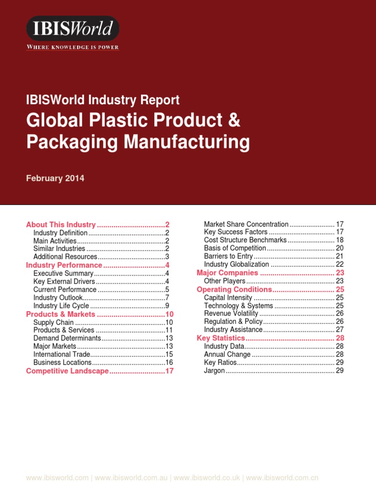 IBIS Global Plastic Product | PDF | Plastic | Recycling