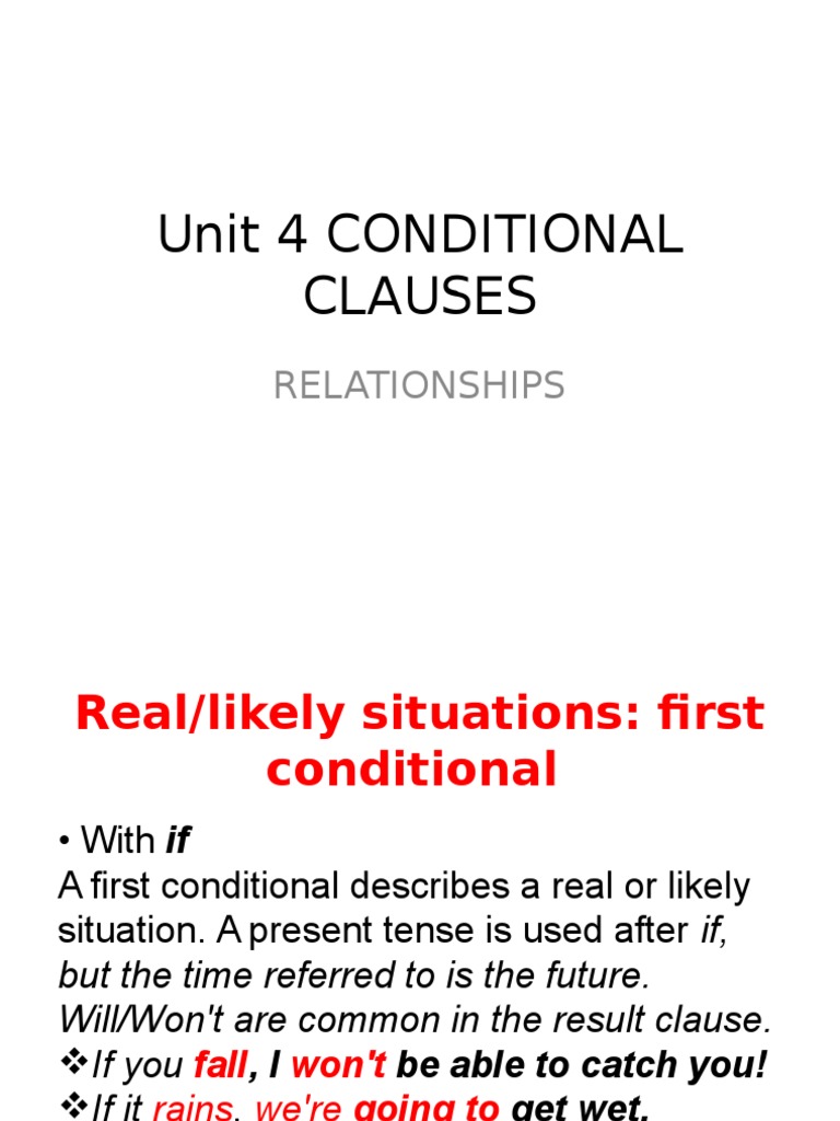 Conditional Clauses | PDF | Semantics | Grammar
