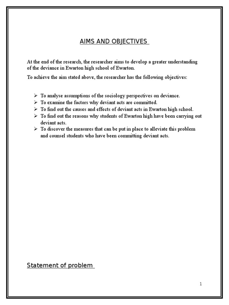 Deviance Study at Ewarton High | PDF | Deviance (Sociology) | Norm (Social)