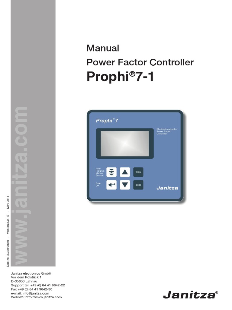 Janitza Manual Prophi 7 GB | PDF | Ac Power | Capacitor