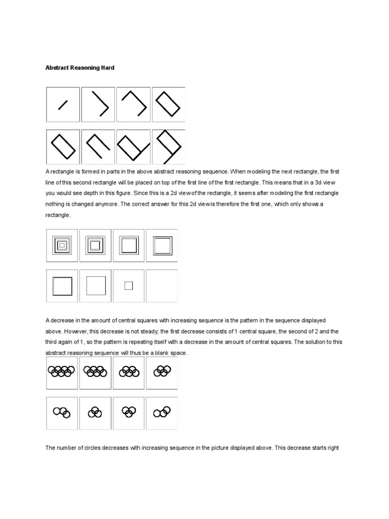 Abstract Reasoning | PDF | Pattern | Sequence