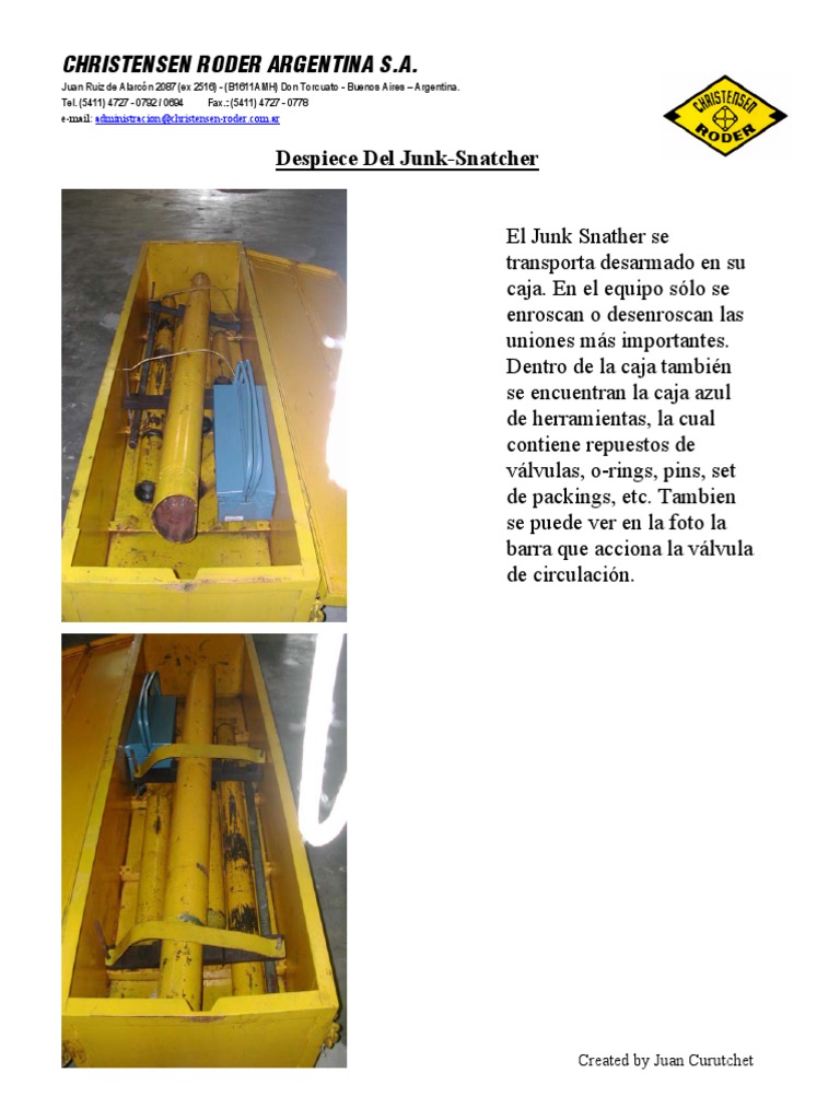 Despiece del Junk Snatcher en Argentina | PDF | Gases | Líquidos