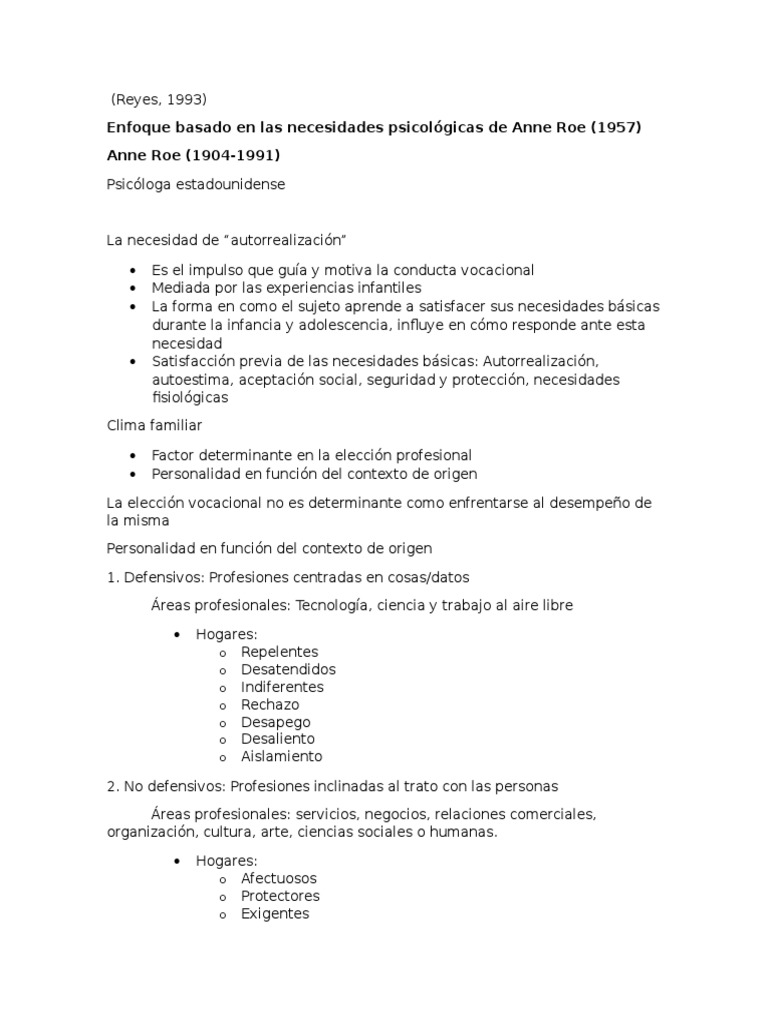 Anne Roe | PDF | Intuición | Sicología