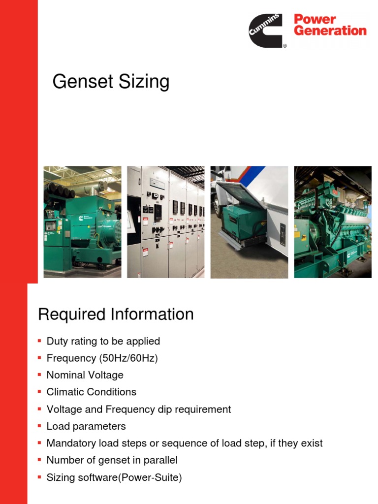 06 AET - Genset Sizing | PDF | Electric Motor | Rectifier