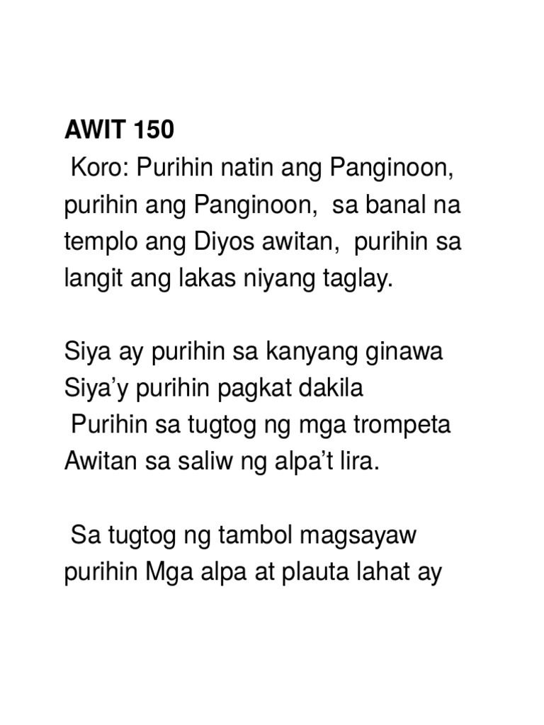 Awit 150 | PDF
