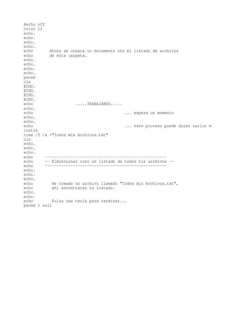 Listar Archivos CMD Windows | PDF | Arquitectura X86 | Datos de computadora