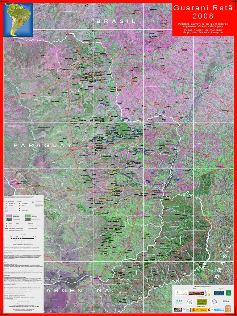 Mapa de los Guaraníes en Sudamérica | PDF | Paraguay | Pueblos ...