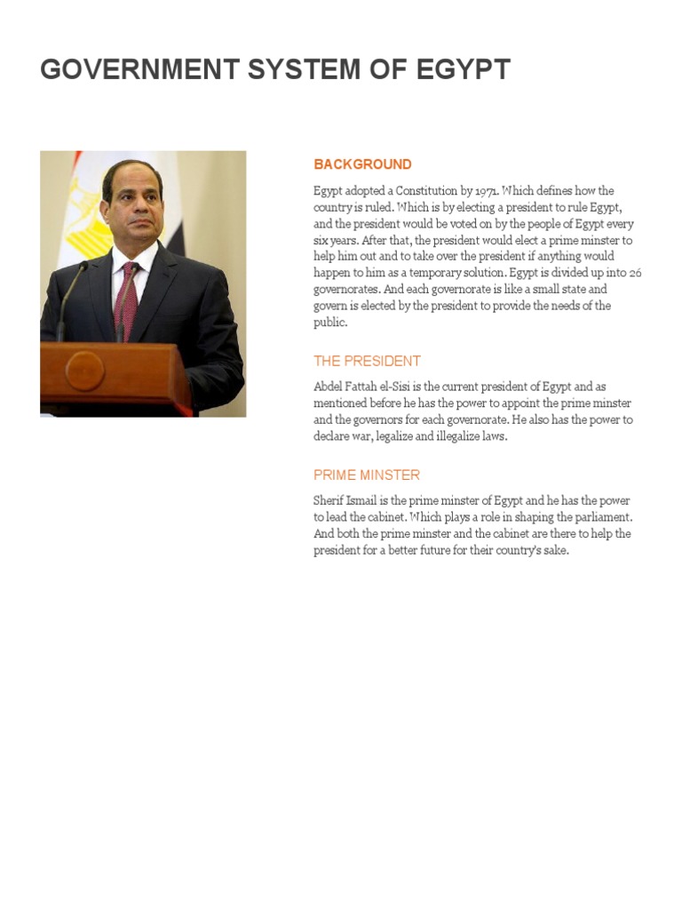 Egypt's Government Structure | PDF