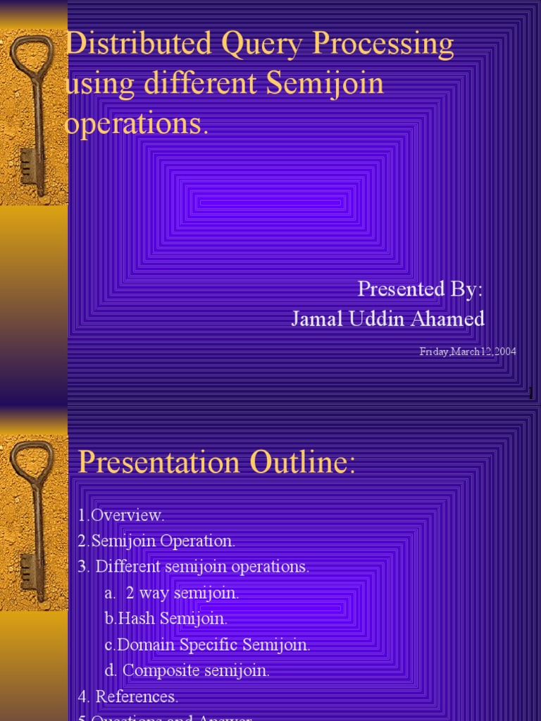 Distributed Query Processing Using Different Semijoin Operations | PDF | Databases | Computer ...