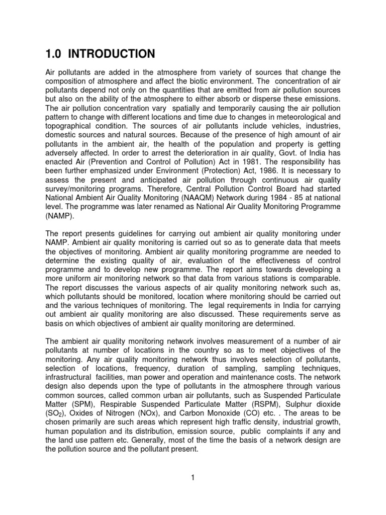 Ambient Air Quality Monitoring Guidlines | PDF