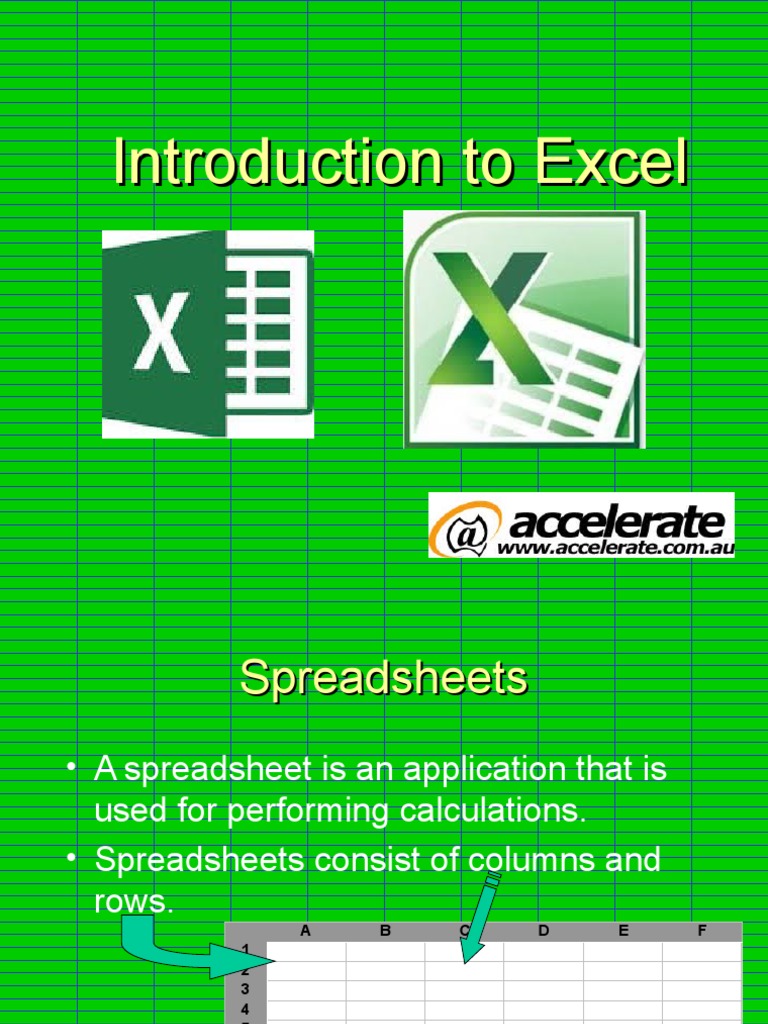 Introduction to Excel | Spreadsheet | Microsoft Excel