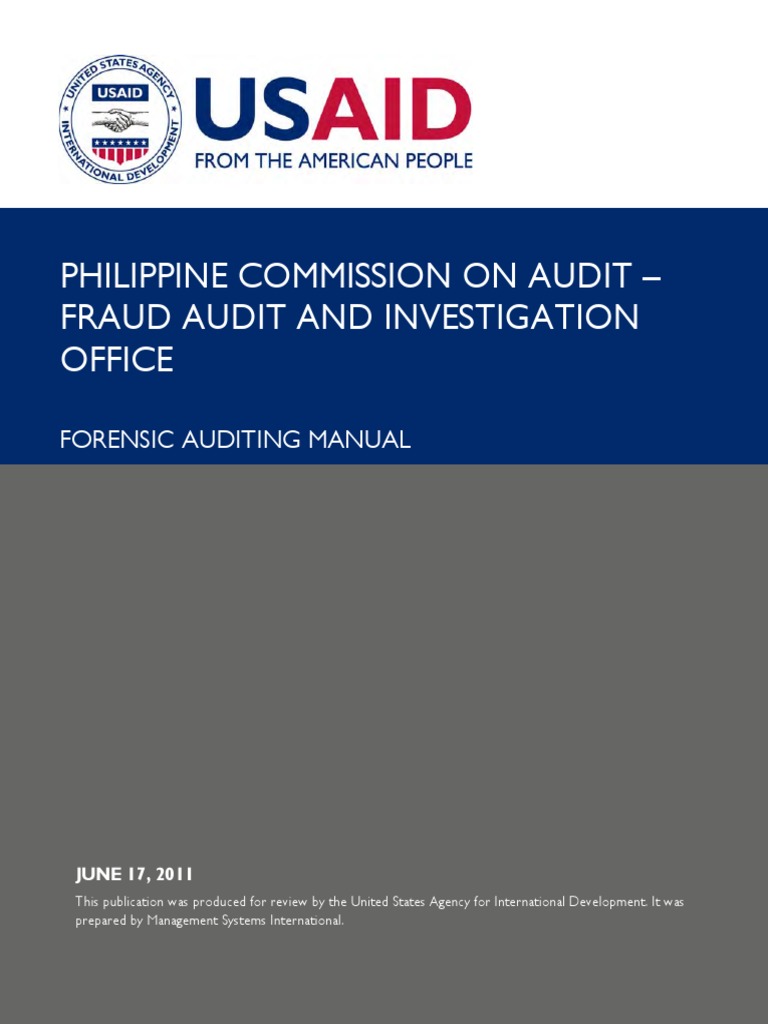 Forensic Auditing Manual for COA | PDF | Internal Control | Affidavit