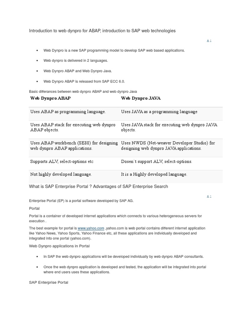 Introduction To Web Dynpro For ABAP | PDF | Model–View–Controller | Page Layout