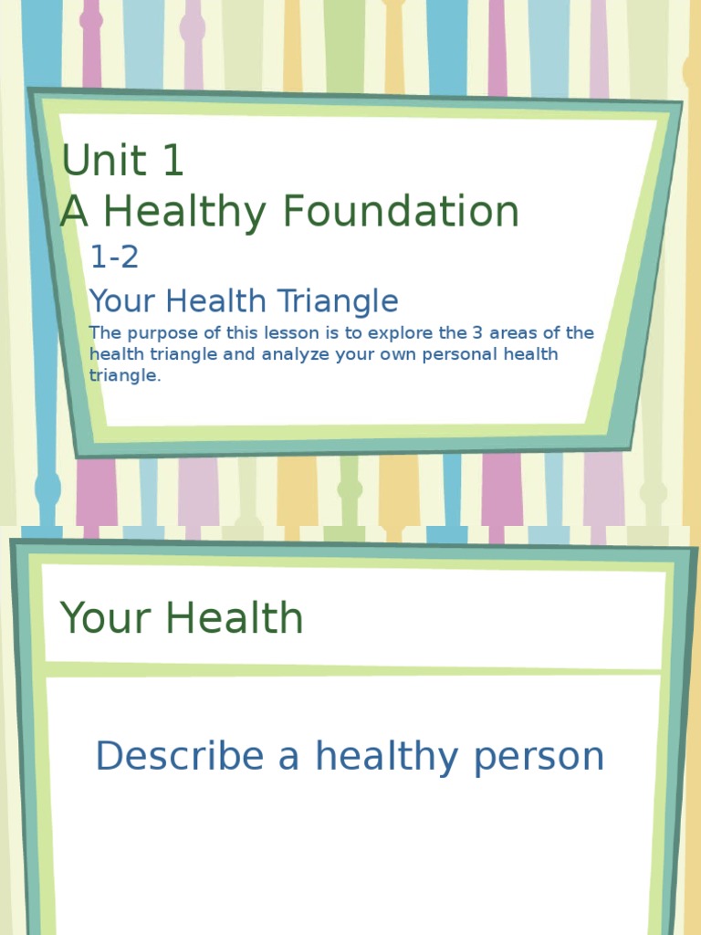 Health Areas and Health Triangle | PDF | Well Being | Behavioural Sciences