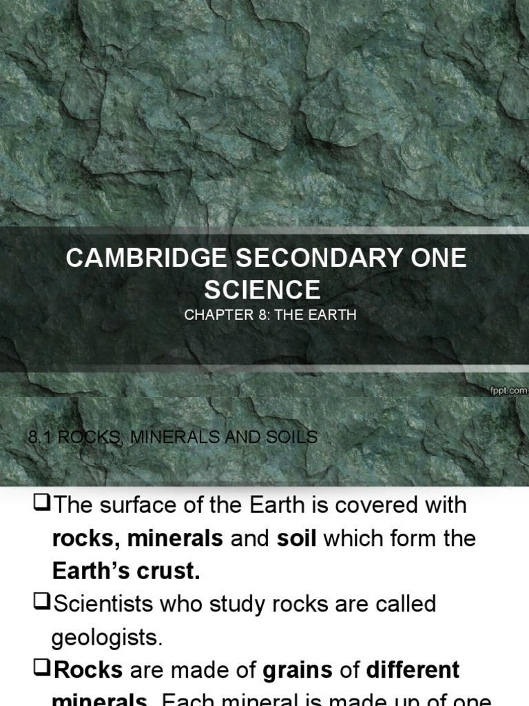 Cambridge Secondary One Science: Chapter 8: The Earth | PDF ...