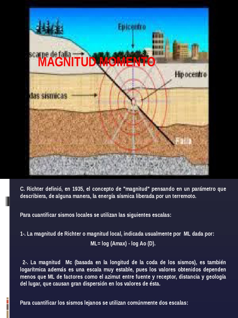 Magnitud Momento | Escala de magnitud de momento | Temblores