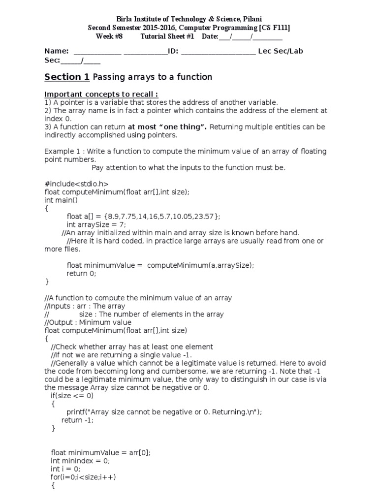 Pointers in C Programming Very Important | PDF | Array Data Structure | Pointer (Computer ...