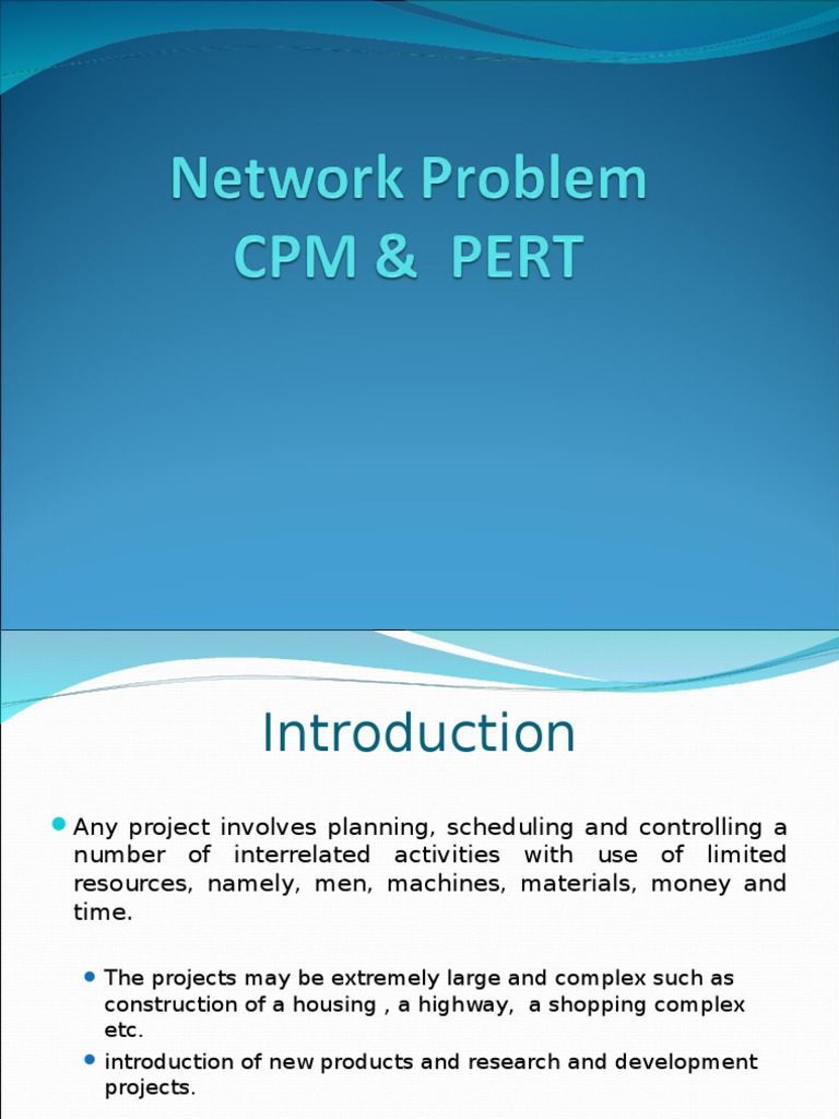 Pert & CPM | PDF | Analysis | Applied Mathematics