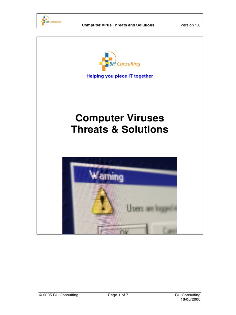 Computer Virus Threats and Solutions | PDF | Antivirus Software ...