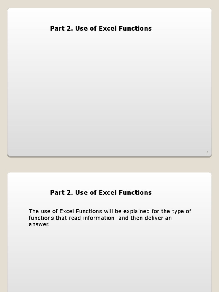 Excel Functions. Part 2 (Eng) | PDF | Pipe (Fluid Conveyance) | Parameter (Computer Programming)