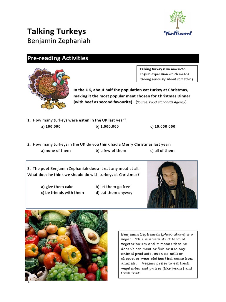 Talking Turkeys: Benjamin Zephaniah | PDF | Poultry | Poultry Farming