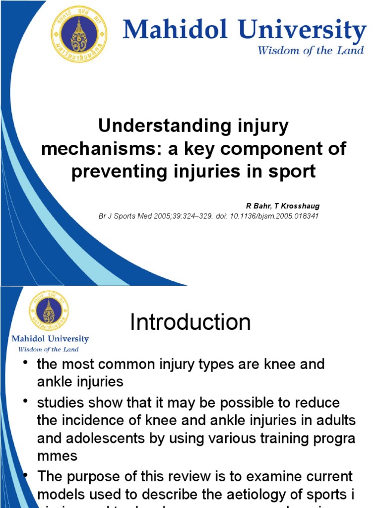 Understanding Sports Injury Mechanisms | PDF