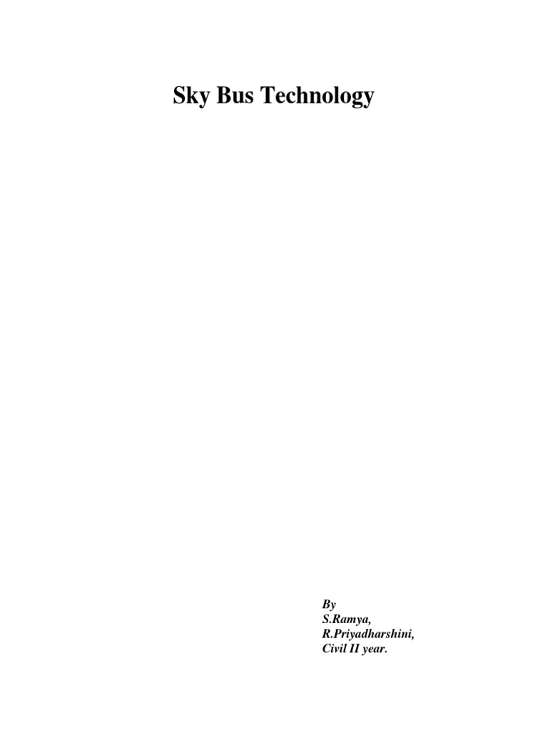 Sky Bus Technology | PDF | Rail Transport | Bus