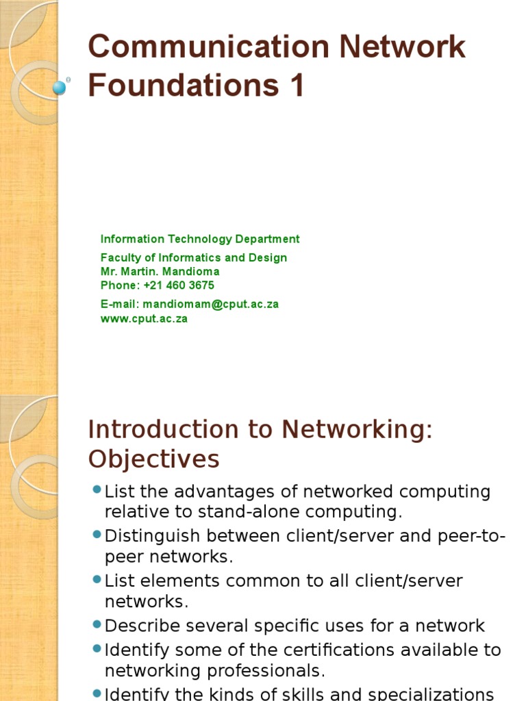 CNF152S - Introduction To Networking | PDF | Network Topology | Client ...