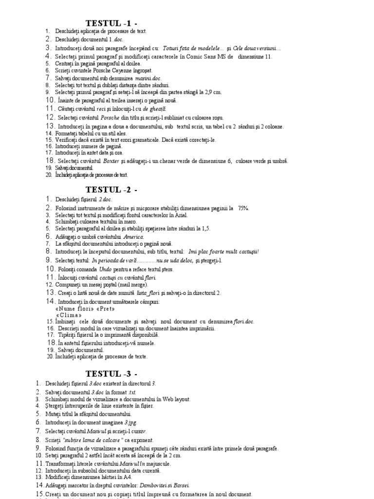 Teste ECDL Word | PDF