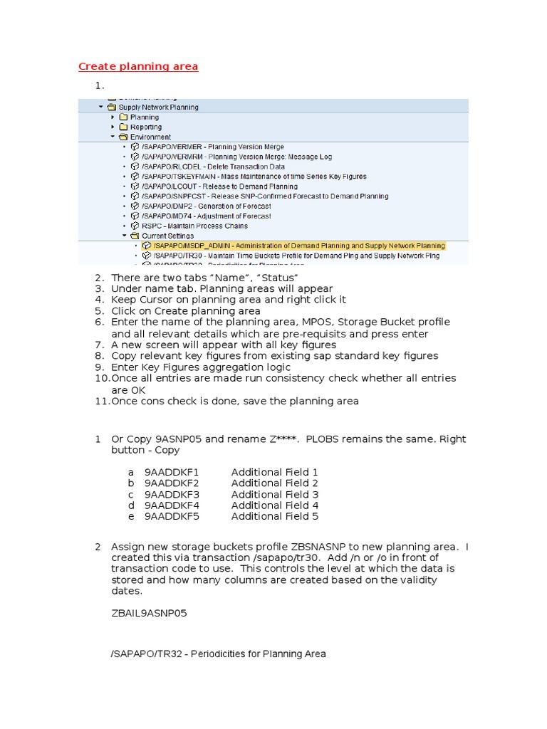 SAP APO Create Planning Area and Planning Book | PDF | Areas Of ...