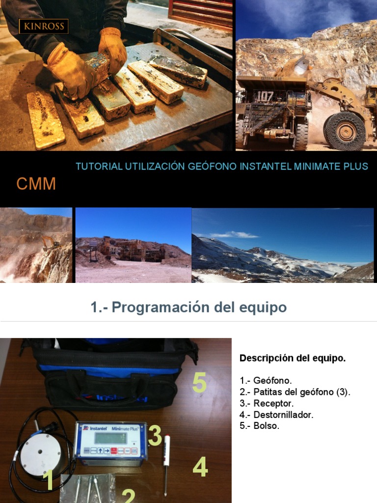 Uso del Geófono Instantel Minimate Plus | PDF | Transmisión de datos ...