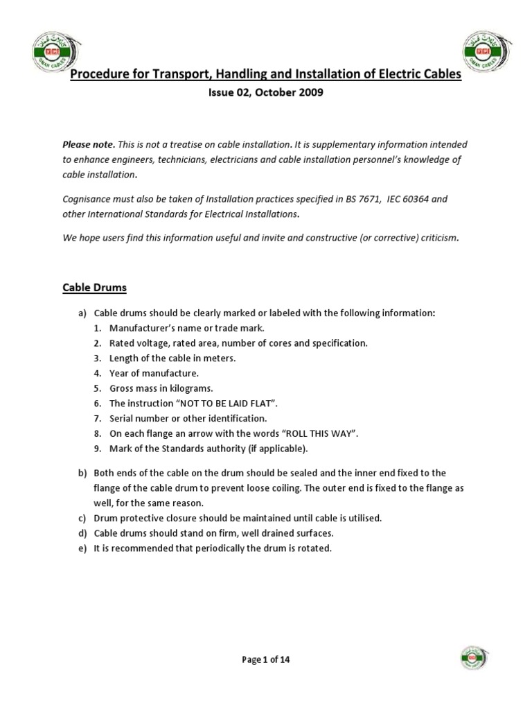 Cat 6 Cable Installation Guidelines | PDF | Cable | Electrical Wiring